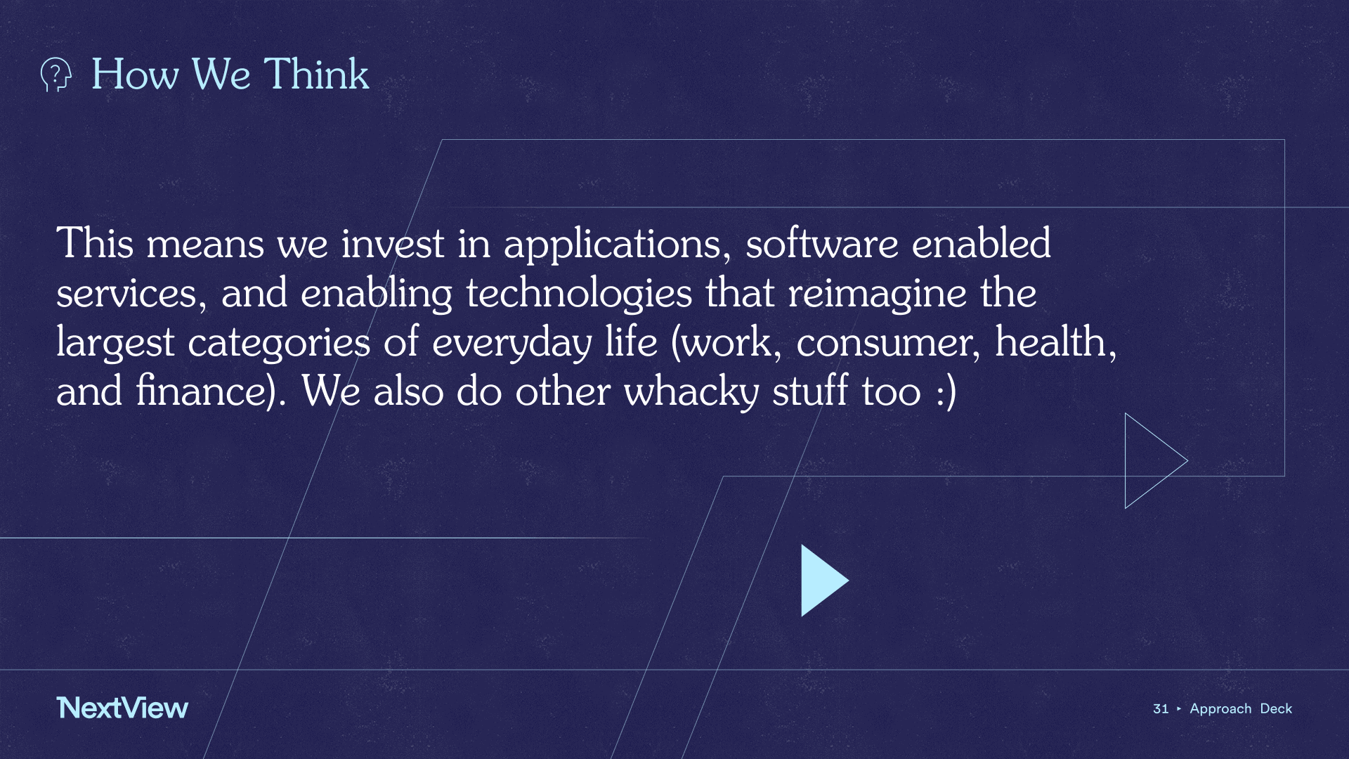 Approach - NextView Ventures